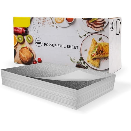 Aluminum Foil Sheets - 500 Pop Up Foil Sheets for Food Measuring 12 X ...