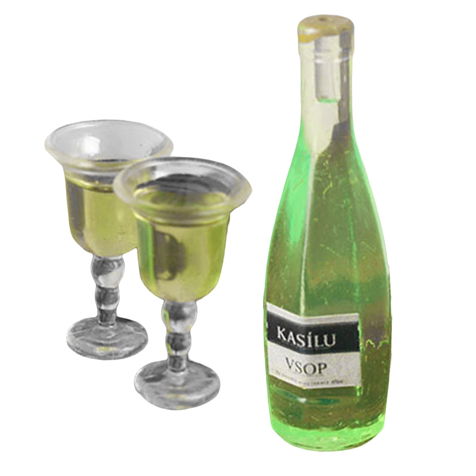 Botella de vino en miniatura para casa de muñecas a escala 1:12 con ...