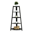 Corner Shelf, 5 Tier Modern Corner Bookshelf Industrial Corner Ladder ...