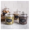 1 Gallon Glass Cookie Jars + Labels & Marker -of 2 Canister Sets for ...