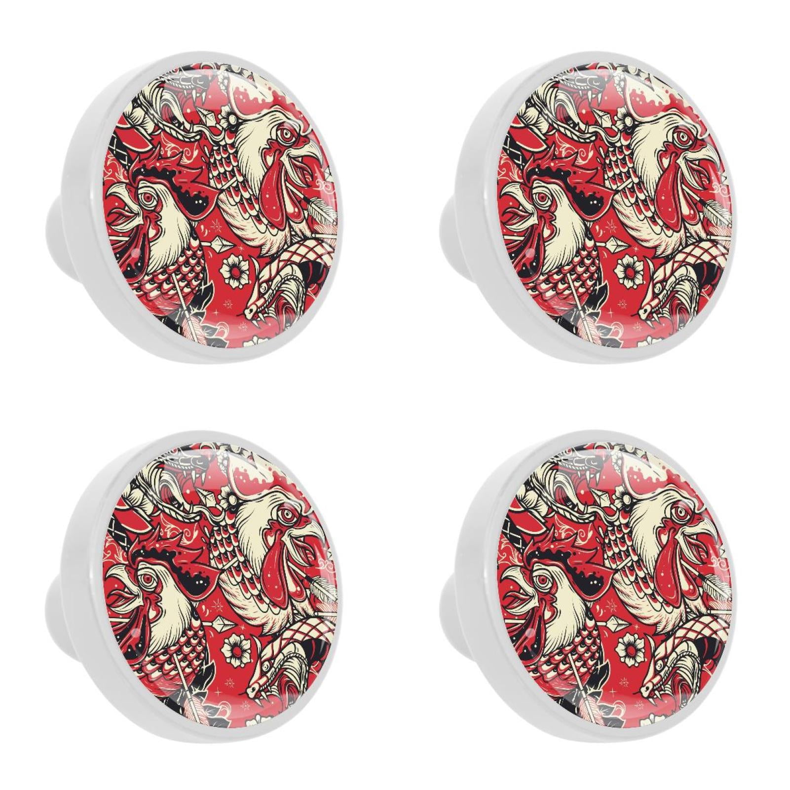 4 Pcs Snake and Rooster Knobs for Kitchen Cabinet Cupboard Dresser ...
