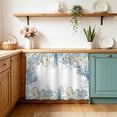 Coastal Small Cabinet Curtain 11''x13'', Ocean Coral Shell Turquoise ...
