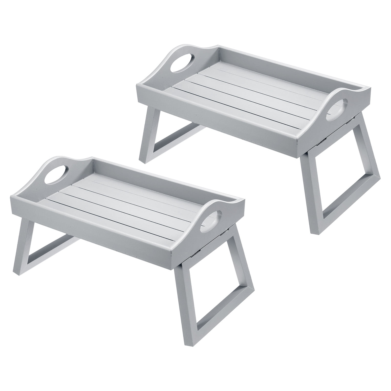 Uxcell 30x20x17cm Breakfast Tray Table with Folding Legs Laptop Snack ...