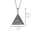 Bling Jewelry Womens Unisex Masonic Talisman Pendant Necklace with ...