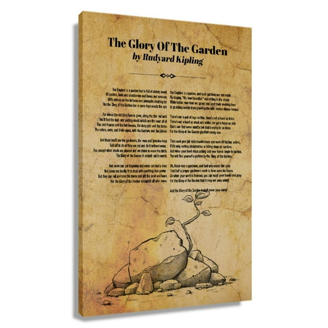 The Glory of The Garden Poem Wall Art Rudyard Kipling Quotes Wall Art ...