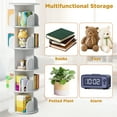 Free Shipping! Qunbio 5 Tier Rotating Bookshelf, 360 Degrees Revolving ...