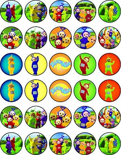Buy 30 x Edible Cupcake Toppers Themed of Teletubbies Collection of ...