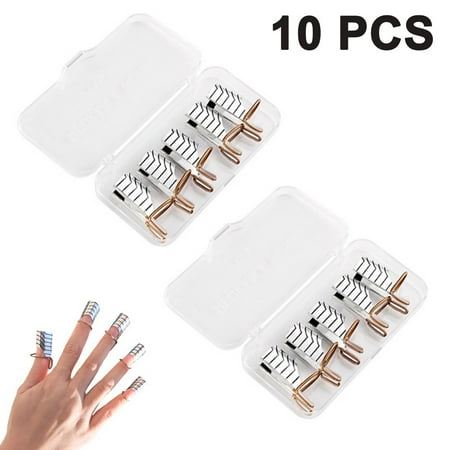 Rundi67 10 Pieces Reusable Nail Art Extension Forms Guide Protector ...