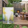 Birch Trees Path House Flags For Outdoor, Leaves Autumn Forest ...