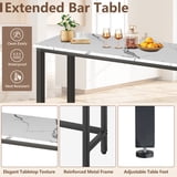Walmart High Top Small Kitchen Dining Table Set for 3, Modern Tall Pub ...
