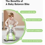 Lillilook Baby Balance Bike, 4 Wheels Toddler First Bike Without Pedals ...