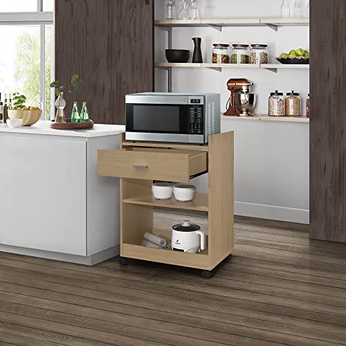 Kings Brand Furniture Kitchen Island Microwave Serving Cart Cabinet