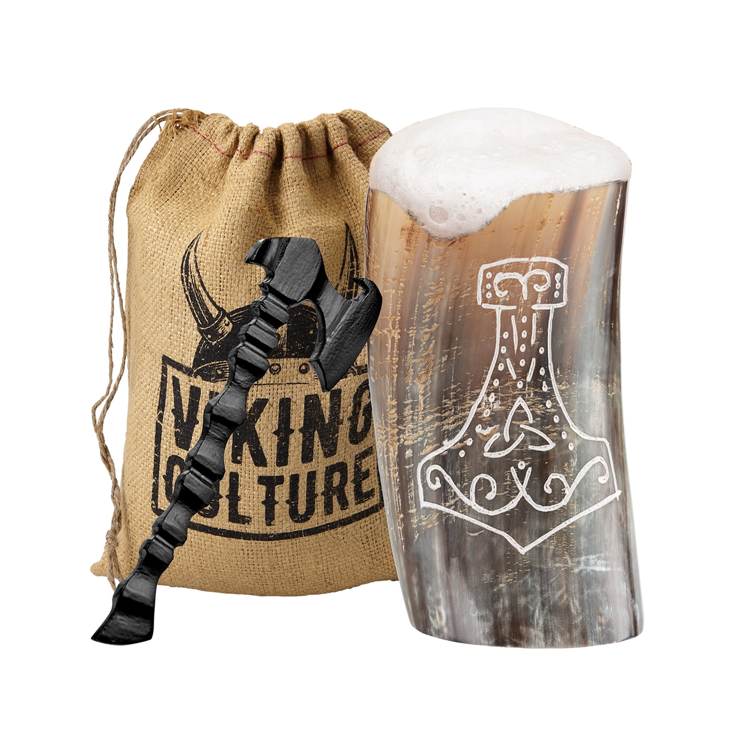 Viking Culture Horn Mead Cup - Authentic Medieval and Nordic-Inspired ...