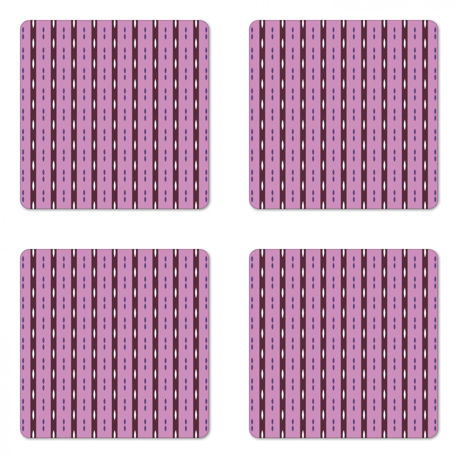 Geometric Coaster Set of 4, Beaded Diamond Shapes Built-in Parallel ...