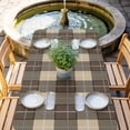 Brown Buffalo Fitted Rectangle Tablecloth 30" x 60" Lattice Elastic ...