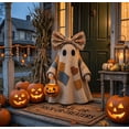 13.7" Light Up Vintage Patchwork Ghost Halloween Decor, LED Ghost ...