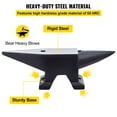 BENTISM Blacksmith Anvil Steel Round Horn Anvil 110lb 50kg 2 Holes for ...