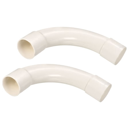 Uxcell PVC Water Pipe Elbow Fitting 50mm ID 285mm Length Tube Connector ...