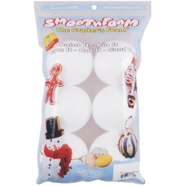 Smoothfoam 438663 Smooth Foam Balls 3 in. 6-Pkg-White | Walmart Canada