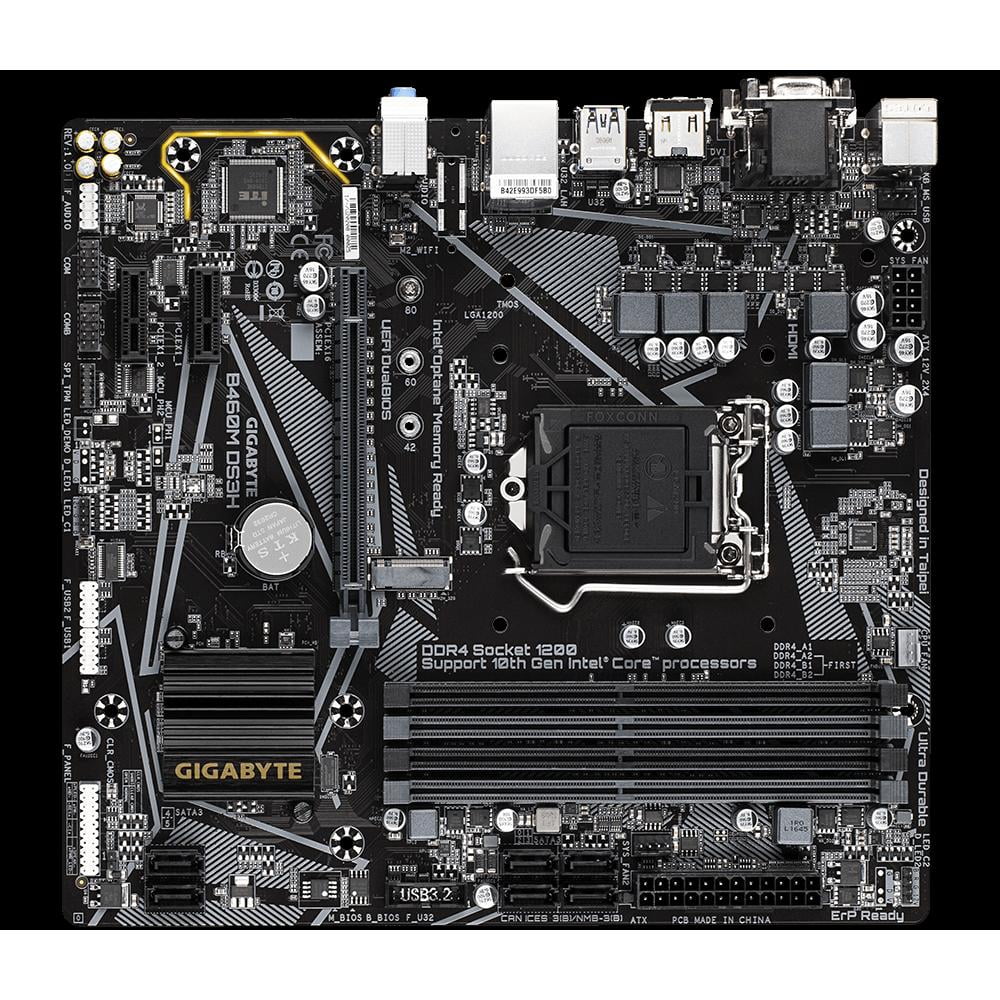 Placa madre GIGABYTE B460M DS3H LGA 1200 Intel B460 DDR4 | Walmart en línea