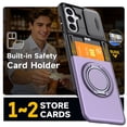 Dteck Rugged Phone Case with Card Holder Camera Cover and Ring ...