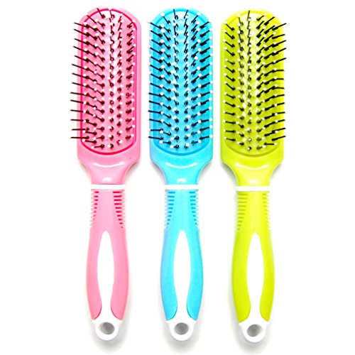 Luxxii (3 Pack) Mini Pretty Detangler Hair Brush Detangling comb for ...
