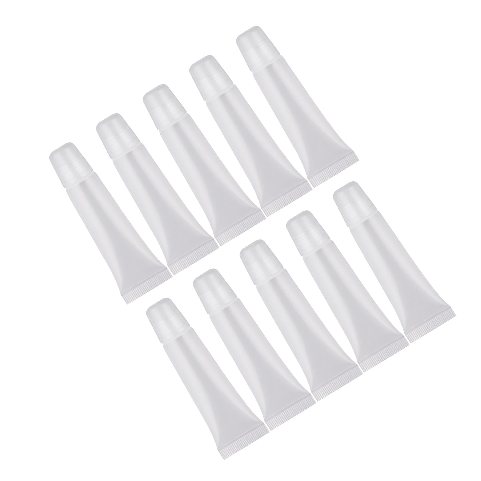 10 Pieces Tubes Soft Empty Clear Cosmetic Containers Dispenser for DIY ...
