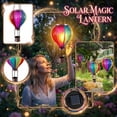 2026 NEW Outdoor Hot Air Balloon Solar Lantern with Flickering Flame ...