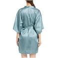 miqiqism Women Lace-Up Robe Casual Short Sleeve Bathrobes Sexy ...