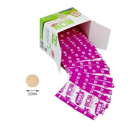 100 Pcs Sheer Plastic Spot Bandages Round Adhesive Bandages Small Round ...