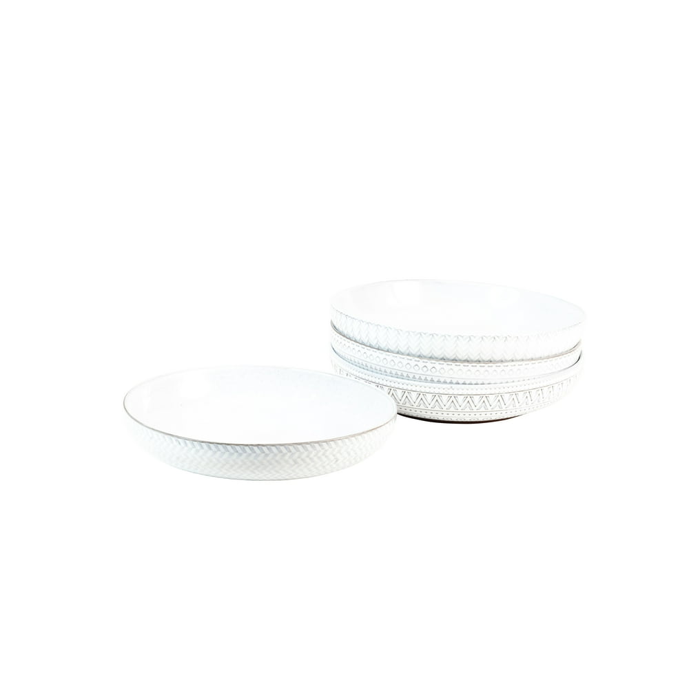 Sango Glyph White Set of 4 Dinner Bowls - Walmart.com - Walmart.com