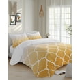 4 Piece Duvet Cover Set Twin, Yellow Gradient Moroccan Pattern Soft ...