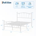 Full Size Metal Bed Frame for Girls,Platform Bed with Heart-Shaped ...