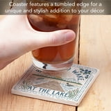 Thirstystone "Wake at Lake" Single Tumbled Tile Stone Coaster - Walmart.com