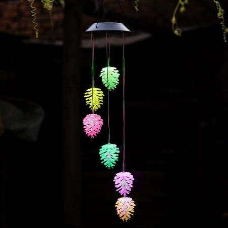 Beautiful LED Color-Changing Wind Mobile Lights, Indoor Outdoor Solar ...