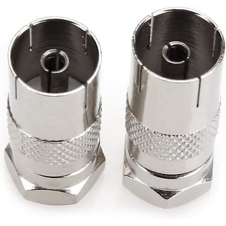 TV T/F Connector Plug to RF Coaxial Antenna Adapter Type F Male to 9 ...