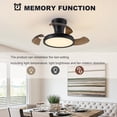 28 Inch Retractable Ceiling Fan with Light Remote Dimmable 6 Speed ...