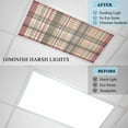 Fluorescent Light Covers for Ceiling Lights Classroom, Red Brown Plaid ...