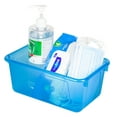 Pen+Gear Plastic Small Cubby Bin, Desktop Craft Organizer, Clear Blue ...