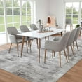 BERTHMEER 4'x6' Gray Abstract Modern Area Rugs for Office Entryway ...