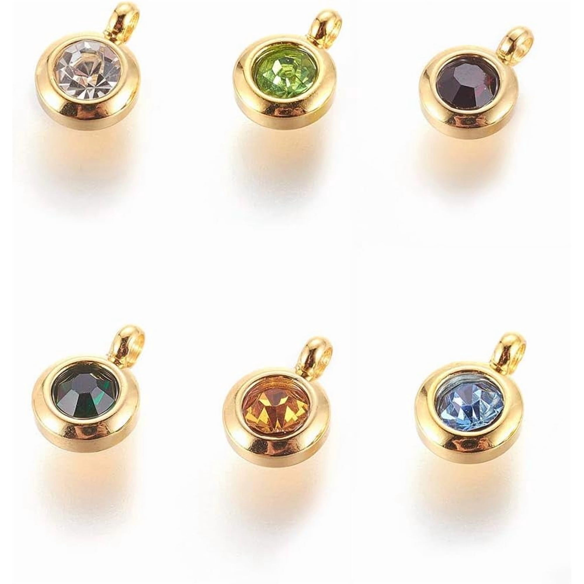 Click here for Nobrand 5 Pc Flat Round Pendant Charms 304 Stainle... prices