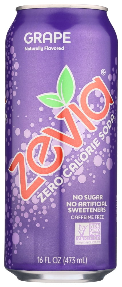 Zevia Zero Calorie Soda Grape, 16 Fl Oz - Walmart.com