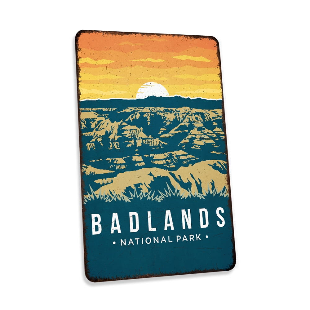 Badlands National Park Sign Vintage Looking Decorative Signs Home Décor ...