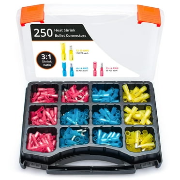 Wirefy 180 PCS Heat Shrink Butt Connectors Kit - Marine Grade Wire Butt ...