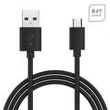 Micro USB/V8/V9 Round USB Data Charger Cable 6 Feet - Walmart.com