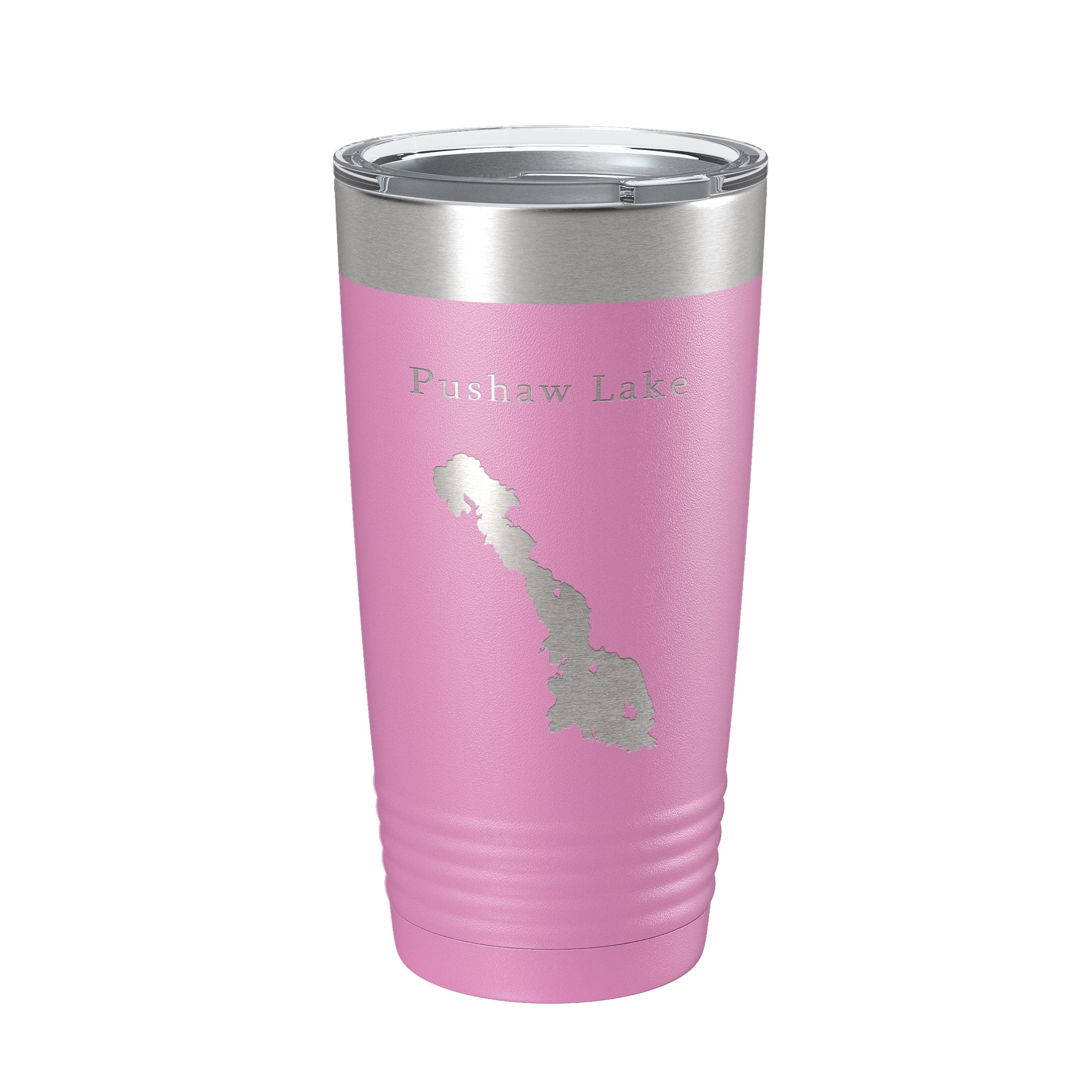 Pushaw Lake Map Tumbler Travel Mug Insulated Laser Engraved Coffee Cup ...