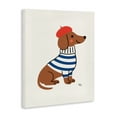 French Dachshund in Beret Canvas Wall Art, design by Jessica Beck ...