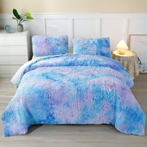Elegant Ultra-Soft Faux Fur Plush Quilt Bedding with Scalloped Edges ...