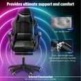 Oyajia High-Back Gaming Chair with RGB Light, PC Office Chair Computer ...