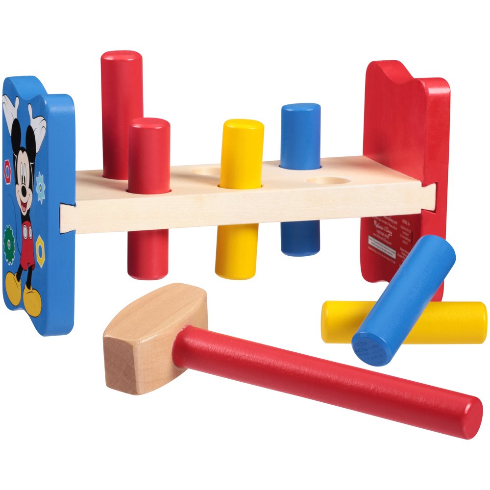 Melissa & Doug Disney Mickey Mouse Clubhouse Wooden Pound-a-Peg Toy ...